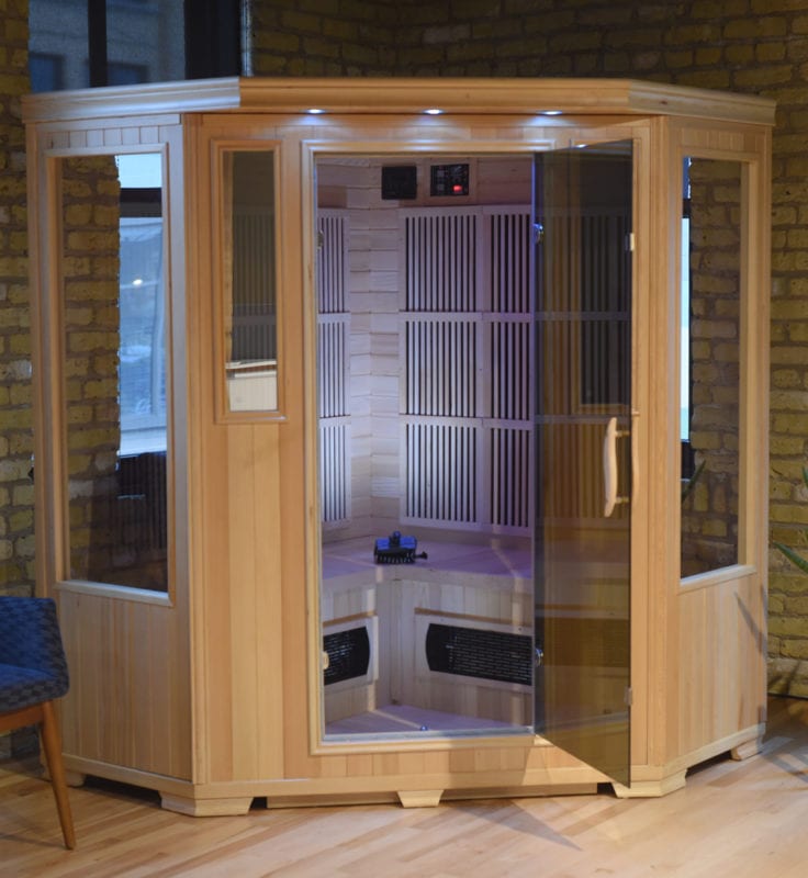 3-Person Infrared Sauna (fits in the corner of rooms) | Good Health Saunas